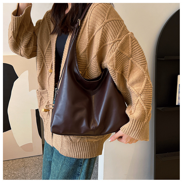 In STOCK SUNMI&HOME Niche Design Vintage Shoulder Bag N165 Fashion PU Leather Handbag Casual ...