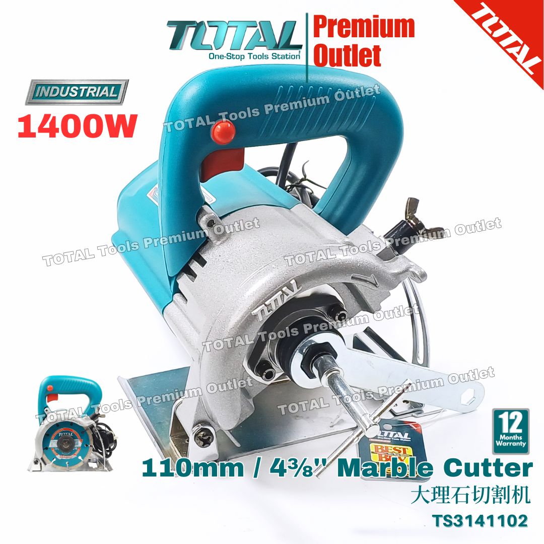 TOTAL Tools 1400w Marble cutter Ø110mm* arbor Ø20mm ( free 1pc dry ...