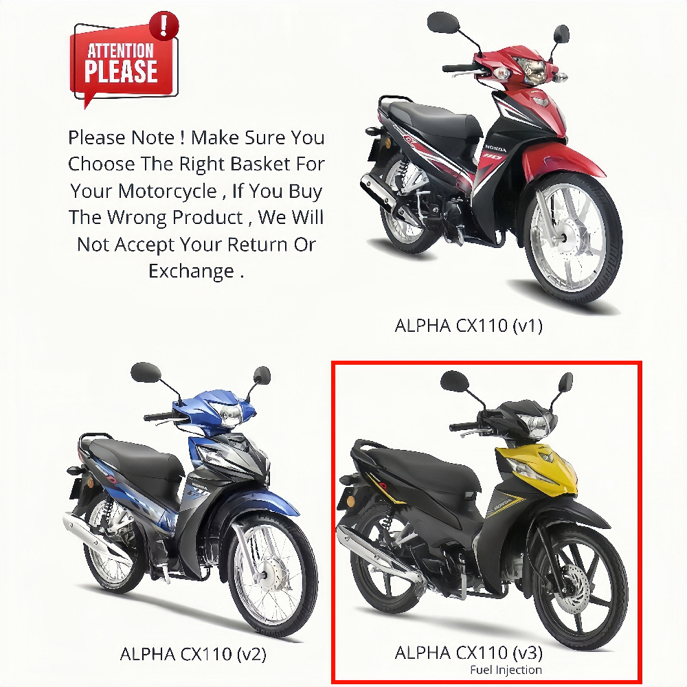 HONDA WAVE ALPHA CX110 FI ALPHA CX110 V3 Raga Besi KACANG 88 | Shopee ...