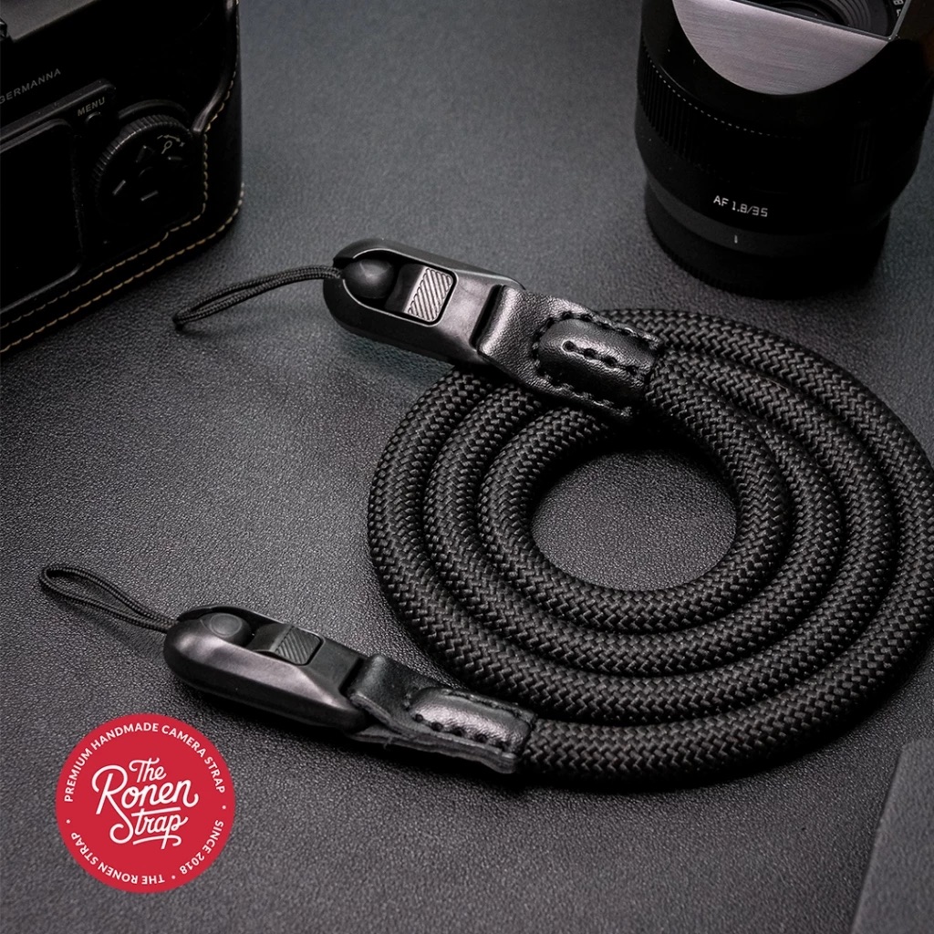 Black Nylon Rope Camera Strap with Beans Quick release for Shoulder ...