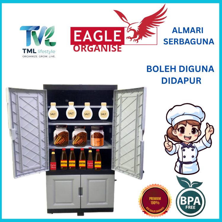 [EAGLE] ALMARI PLASTIK SERBAGUNA /ALMARI MAKANAN KERING/ALMARI KASUT ...