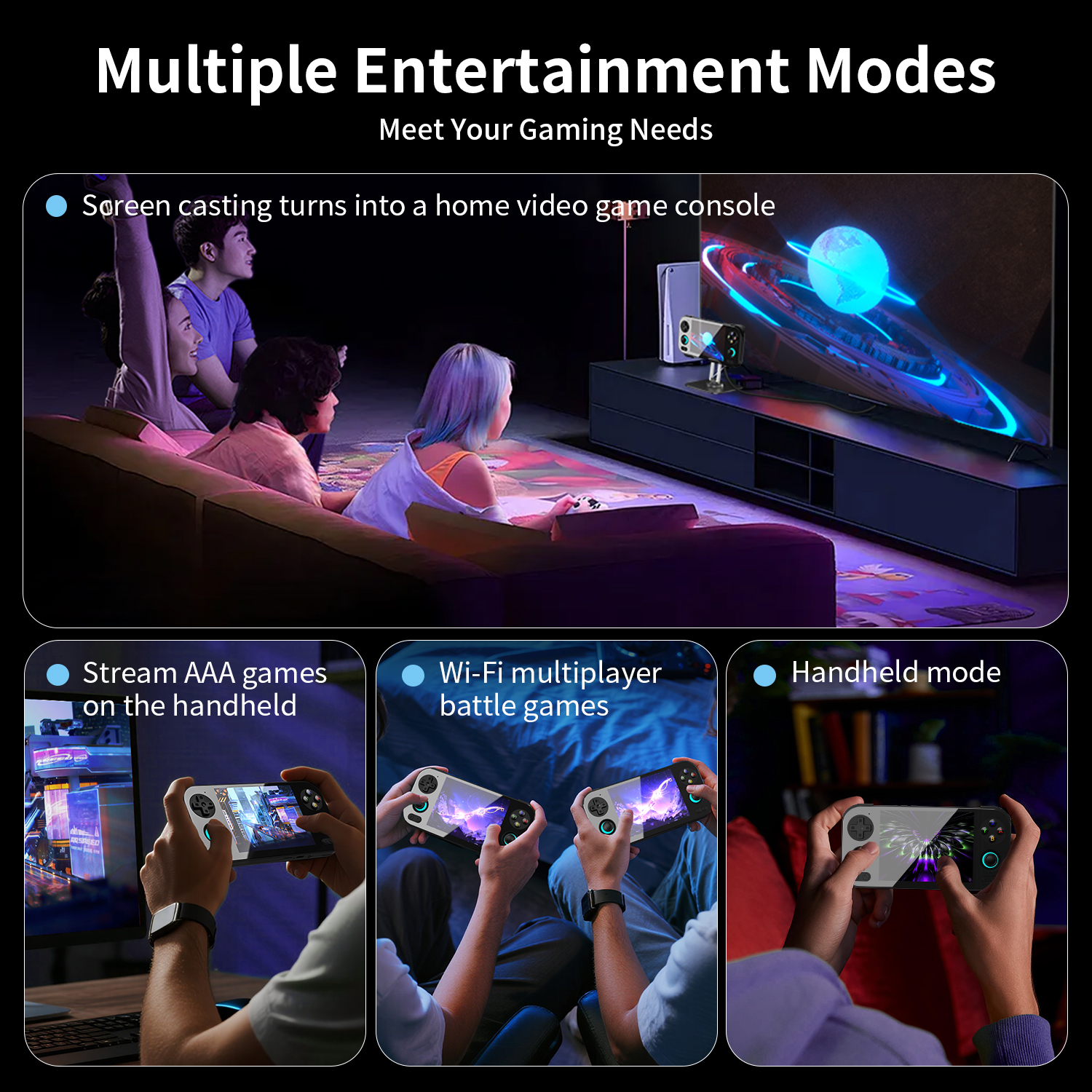 ANBERNIC RG476H 8G+128G Retro Handheld Game Console 4.7' LTPS In-Cell ...