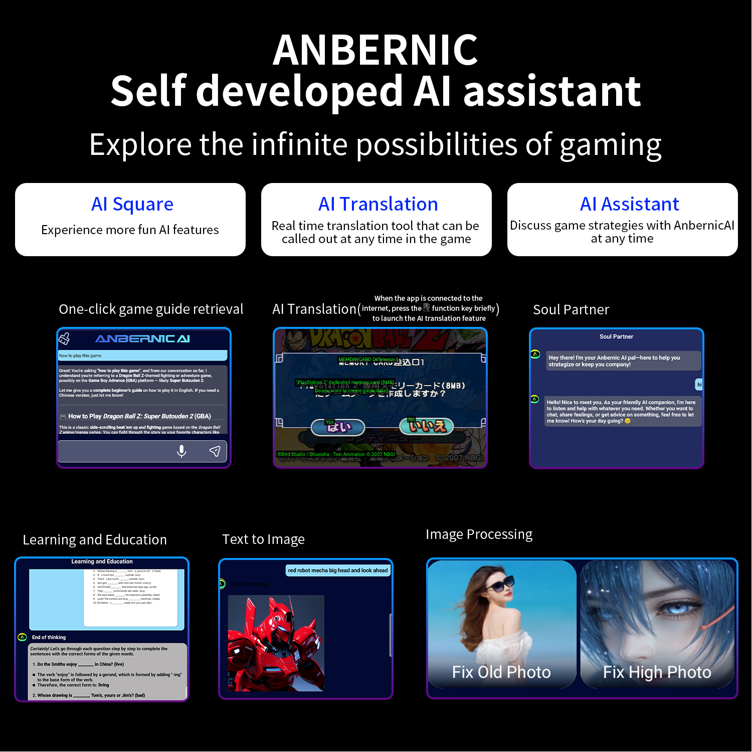 ANBERNIC RG476H 8G+128G Retro Handheld Game Console 4.7' LTPS In-Cell ...