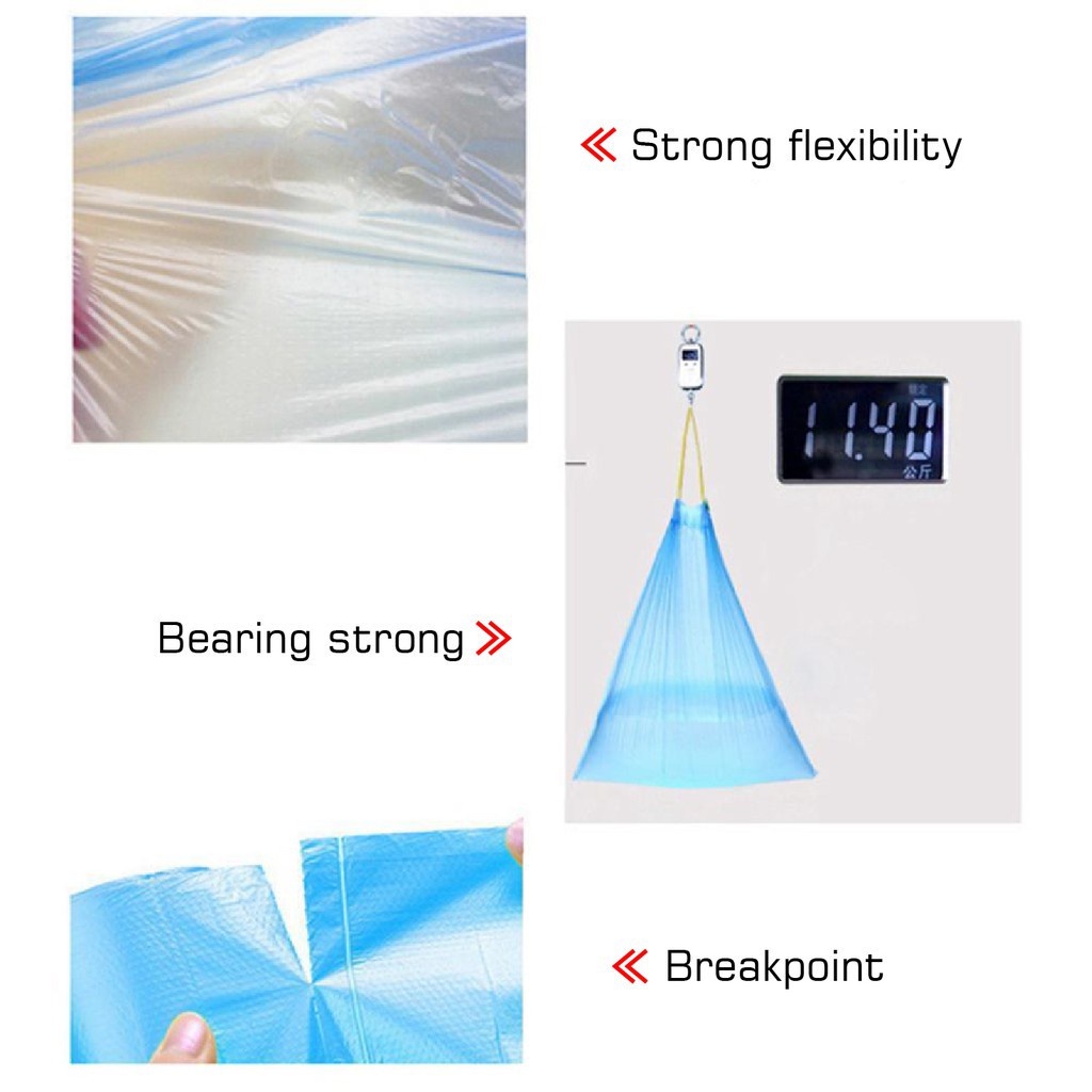 Beg Sampah Bertali 45cm x 50cm | Drawstring Garbage Bags Tebal & Kalis ...