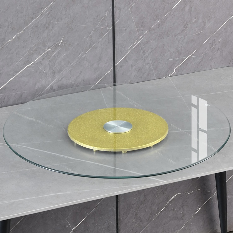 Dining table glass turntable tempered glass dining table turntable with ...
