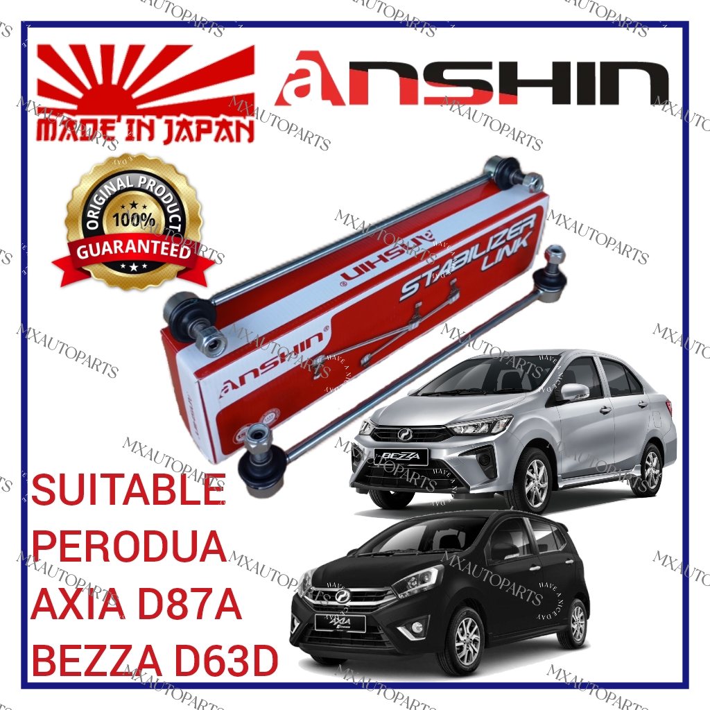 ORIGINAL ANSHIN JAPAN FRONT STABILIZER LINK PERODUA AXIA D87A BEZZA ...
