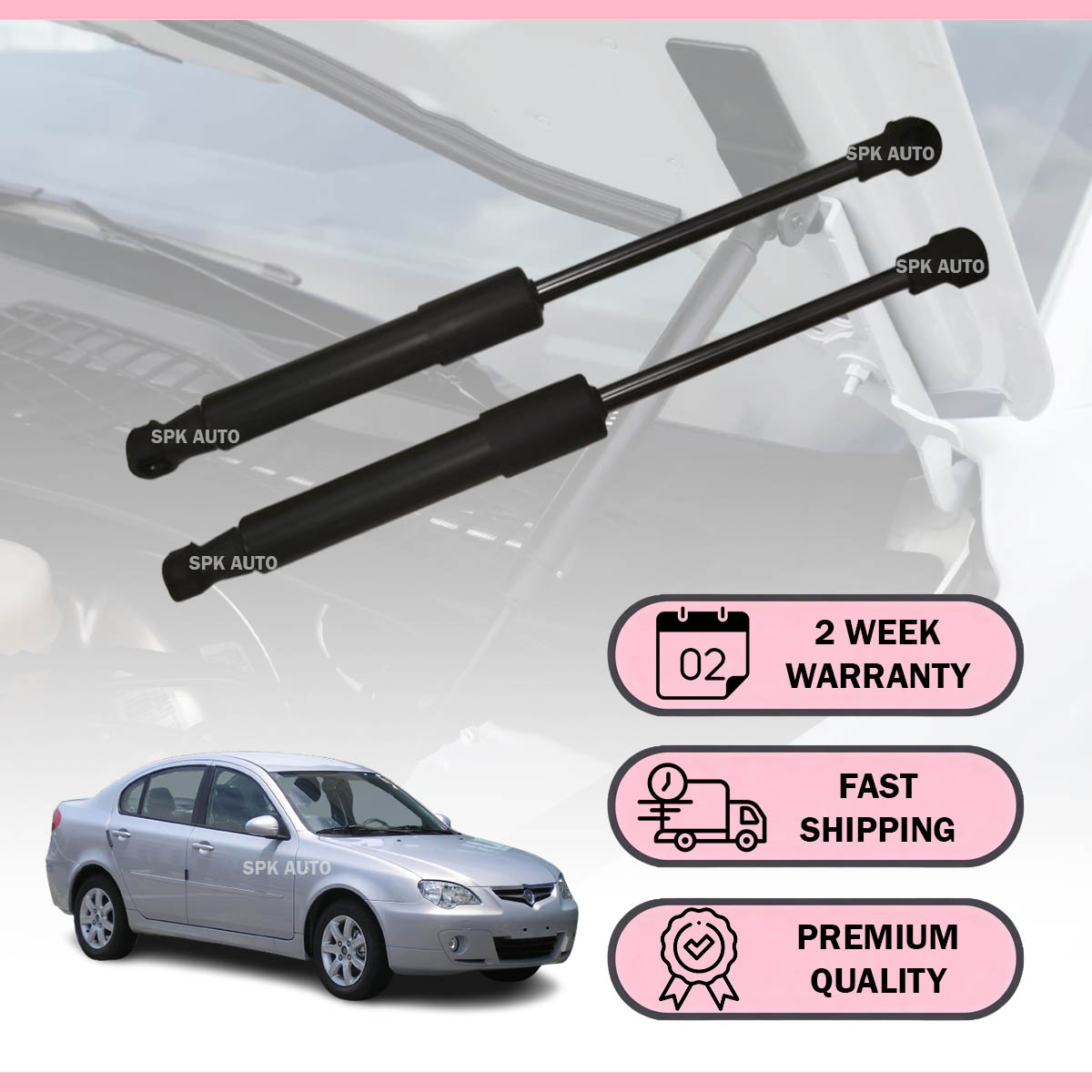 Proton Persona Boot Absorber Rear Bonnet Damper Gas Spring Set Tailgate ...