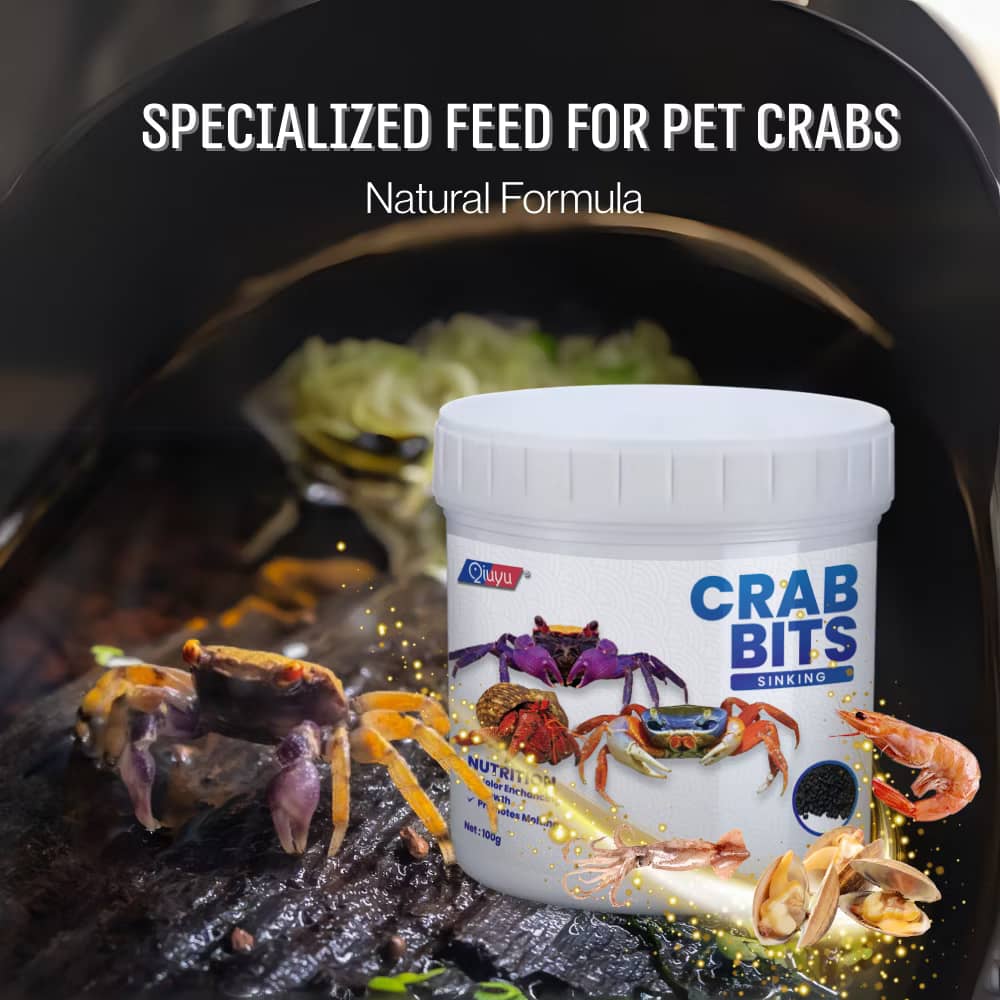 Qiuyu Crab Bits 100g Freshwater Pet Crab Food feed Makanan Ketam Air ...