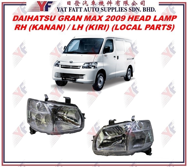 DAIHATSU GRAN MAX 2009 HEAD LAMP RH (KANAN) / LH (KIRI) (LOCAL PARTS ...