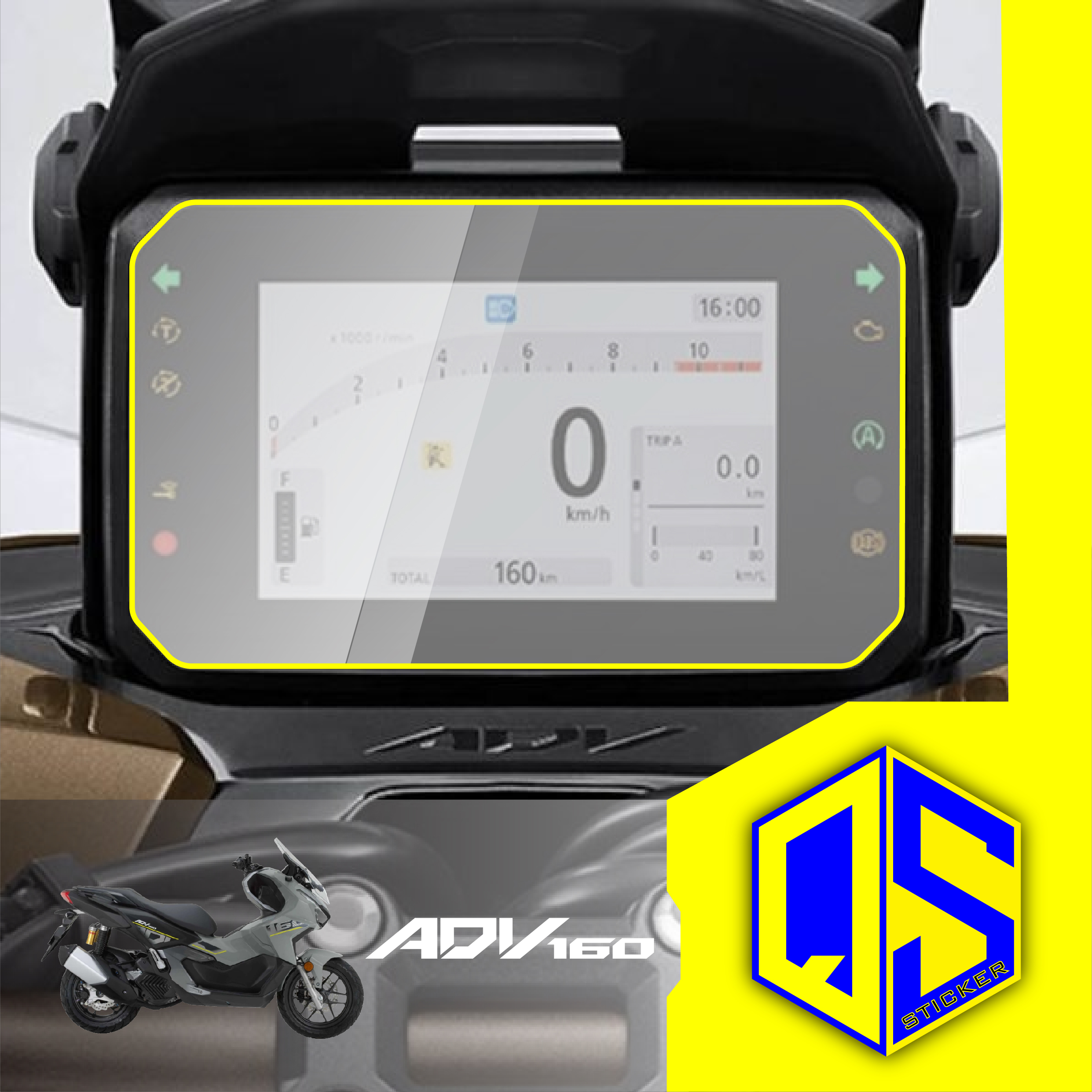Honda ADV 160 ADV160 Meter Tinted Headlamp Tinted Screen Protector PPF ...