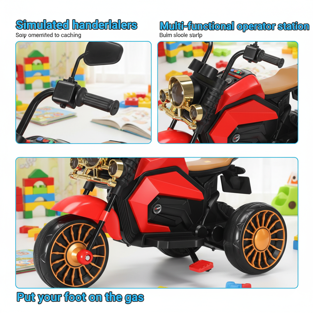 Beige Motor Elektrik Motor Kereta Budak Mainan Motorbike for Kids ...