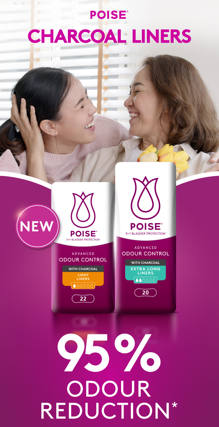 [Carton] Poise Liners Charcoal Light 22s / Extra Long 20s (24 packs ...