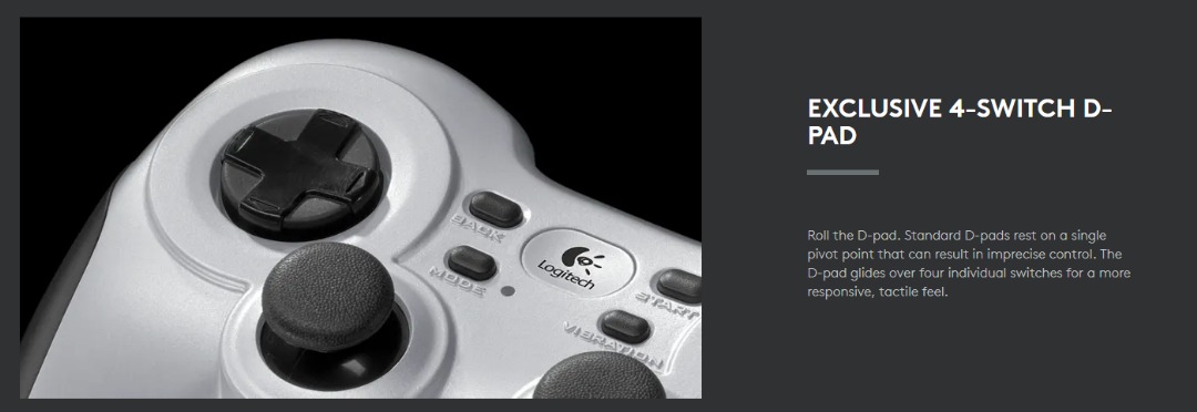 LOGITECH F710 WIRELESS CONTROLLER GAMEPAD WITH FOUR-SWITCH D-PAD / 2 ...