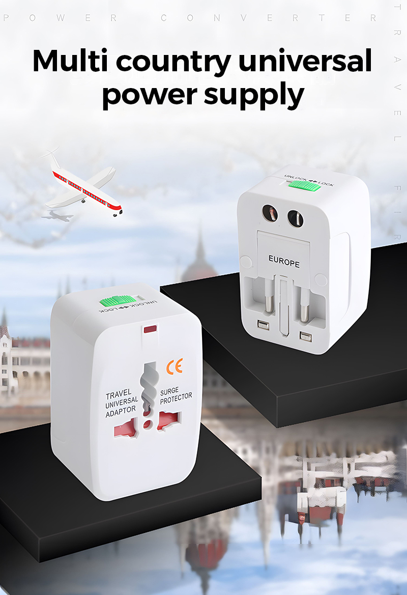 Universal Adapter Travel International Fast Charger Plug Socket with ...