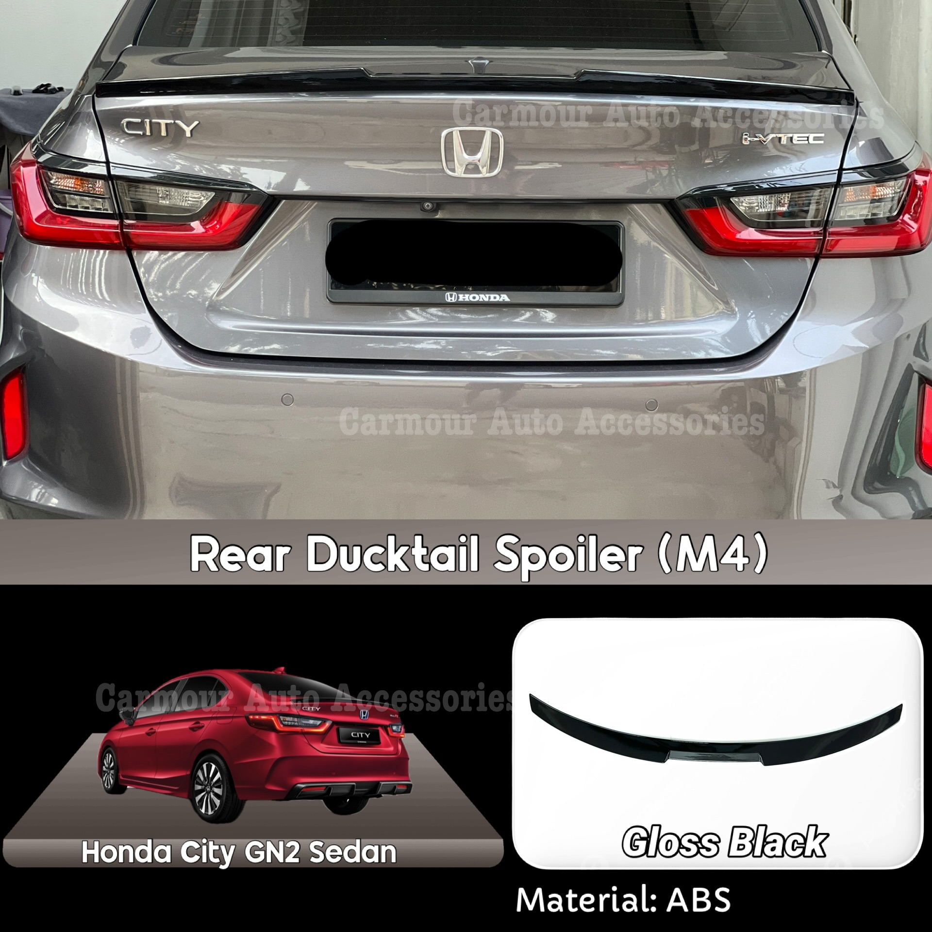Honda City (2020-2025 Present) City GN2 Sedan M4 Style Spoiler Rear ...