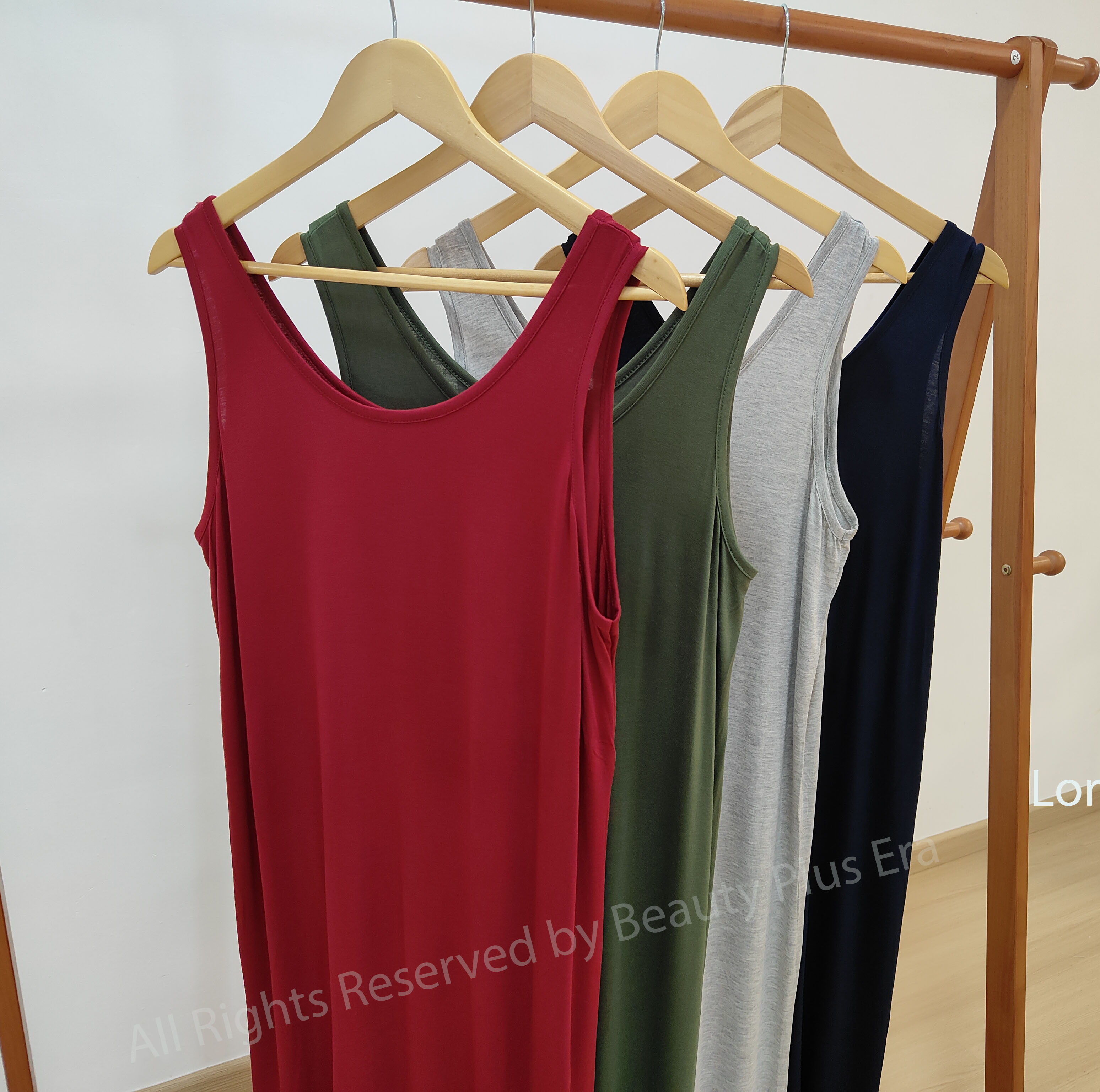Sleeveless Women Maxi Long Dress Inner Dress Plus Big Oversize XL ...