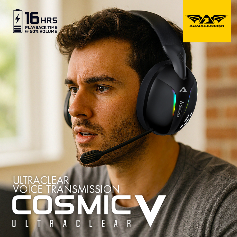 Armaggeddon Cosmic III & V Lite Bluetooth Wireless 2.4G Gaming Headset ...