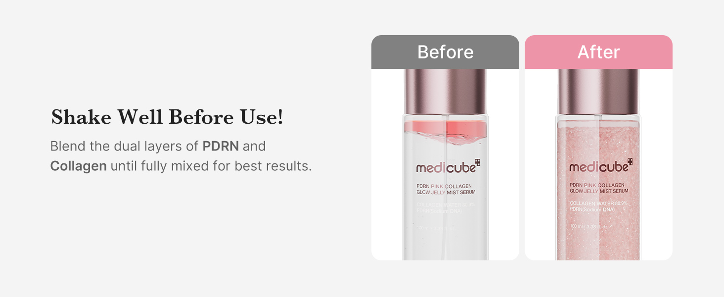 [medicube official] PDRN Pink Collagen Glow Jelly Mist Serum | Dual ...