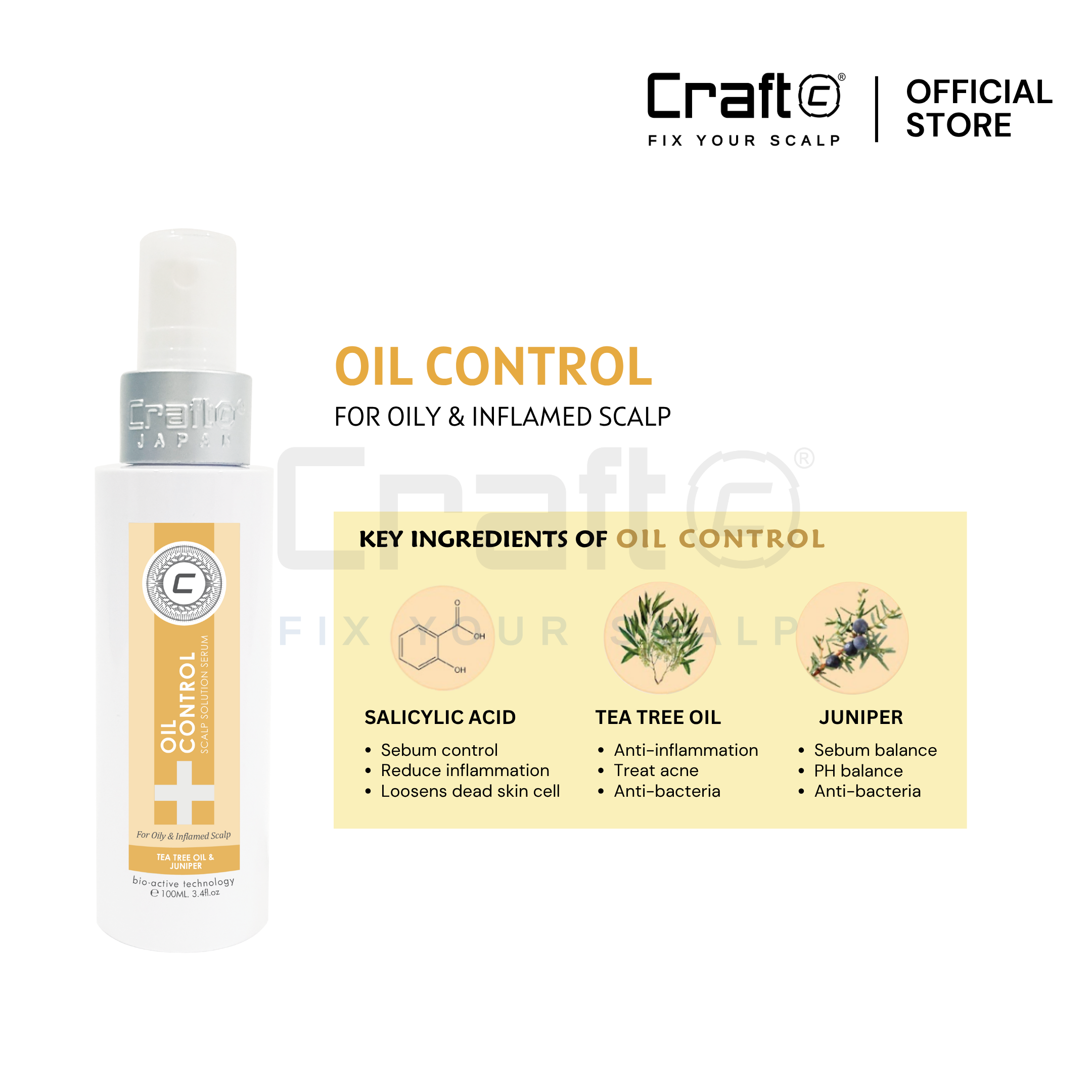 Craft Oil Control Scalp Solution Serum (100ml) | Shopee Malaysia