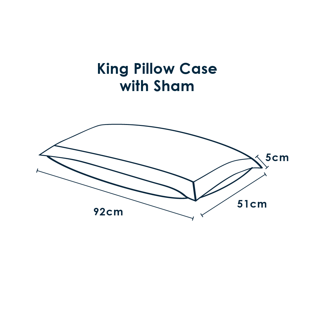 CANNON Moncler Tencel™ 1 Pc King Pillow Case|1250TC (51cm X 92cm ...