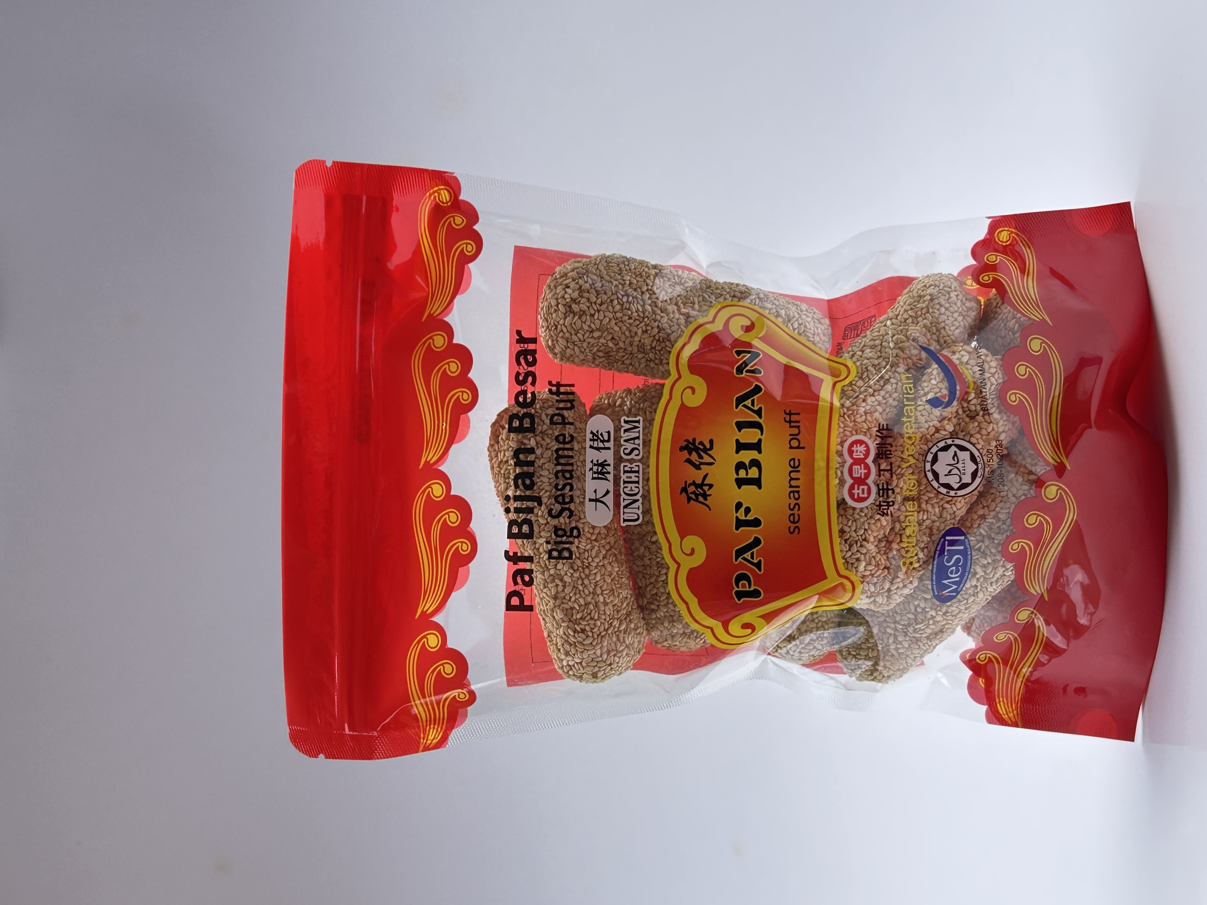 Uncle Sam Paf Bijan Besar Halal Snek Bijan Tradisional Big Sesame Puff ...