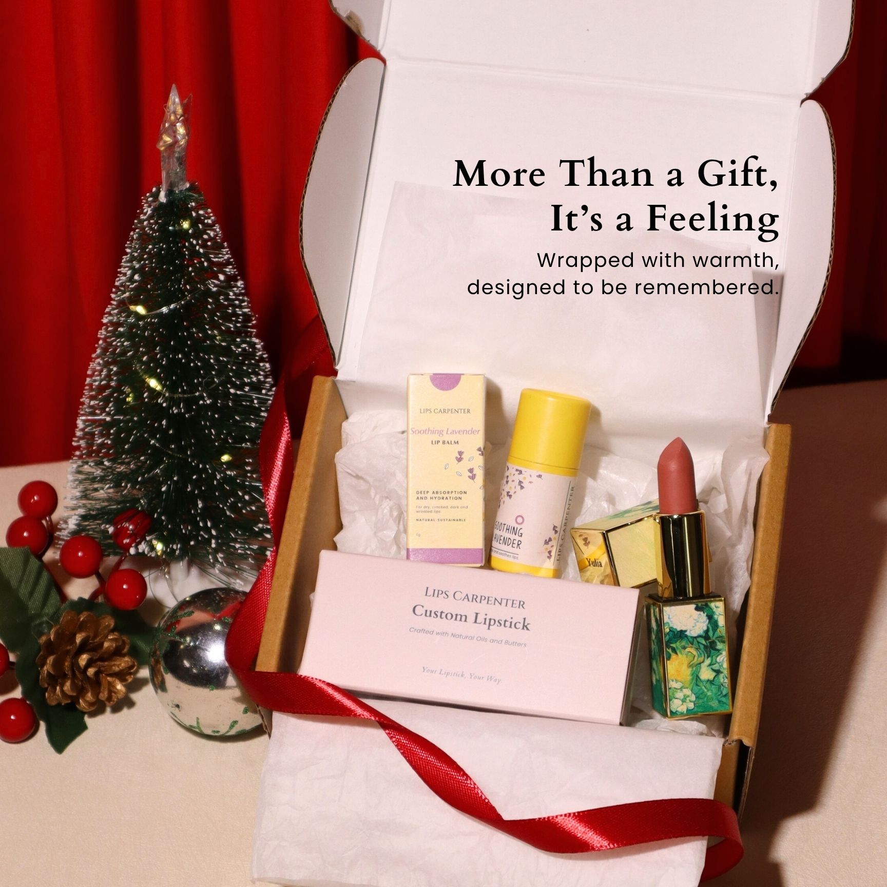 Lips Carpenter [Essential Personalised Gift Set] Custom Lipstick & Lip ...