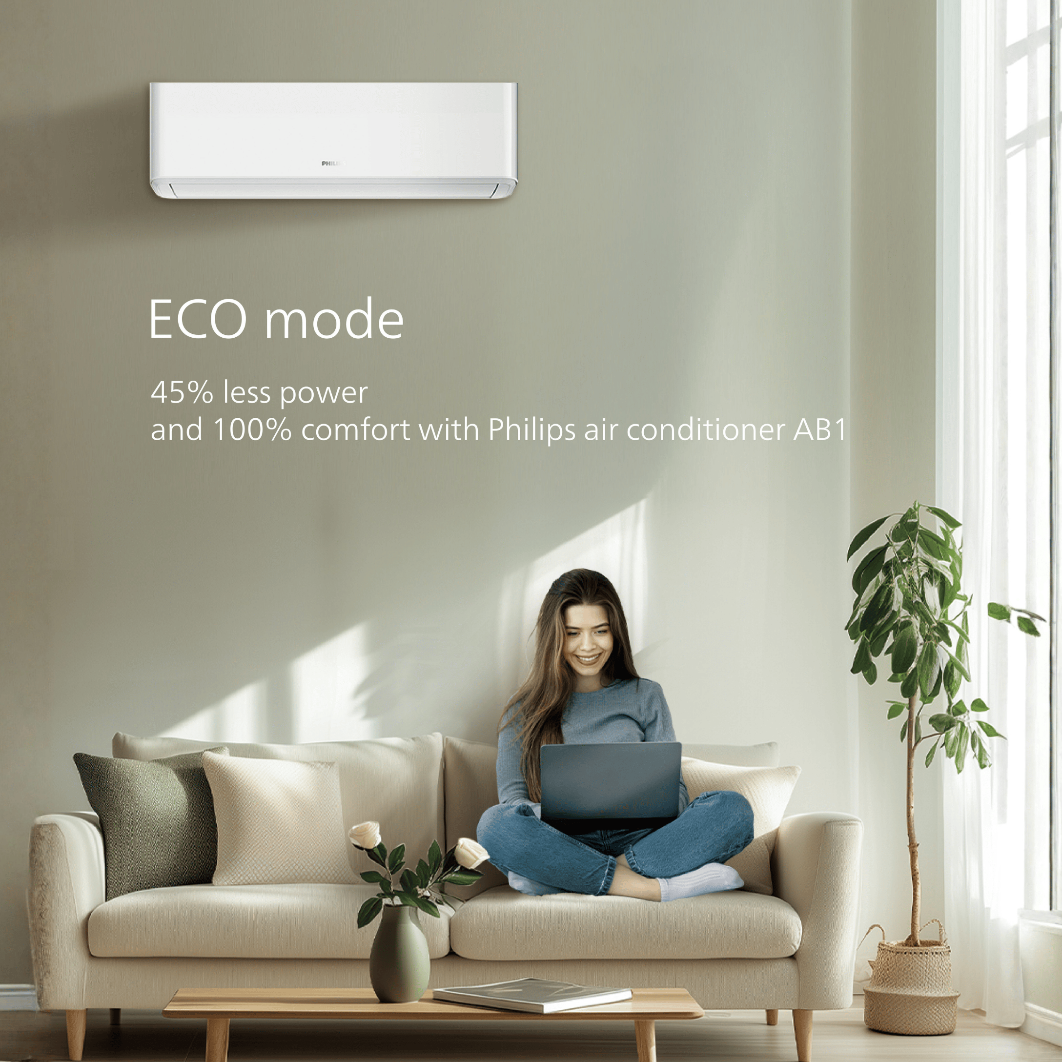 Philips Air Conditioner Inverter 4-5 Star Air Series Ab1 - 1.0HP/1.5HP ...