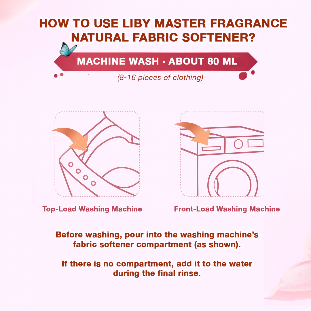 Liby Master Fragrance Natural Fabric Softener - Dreamy Grasse Rose (2L ...