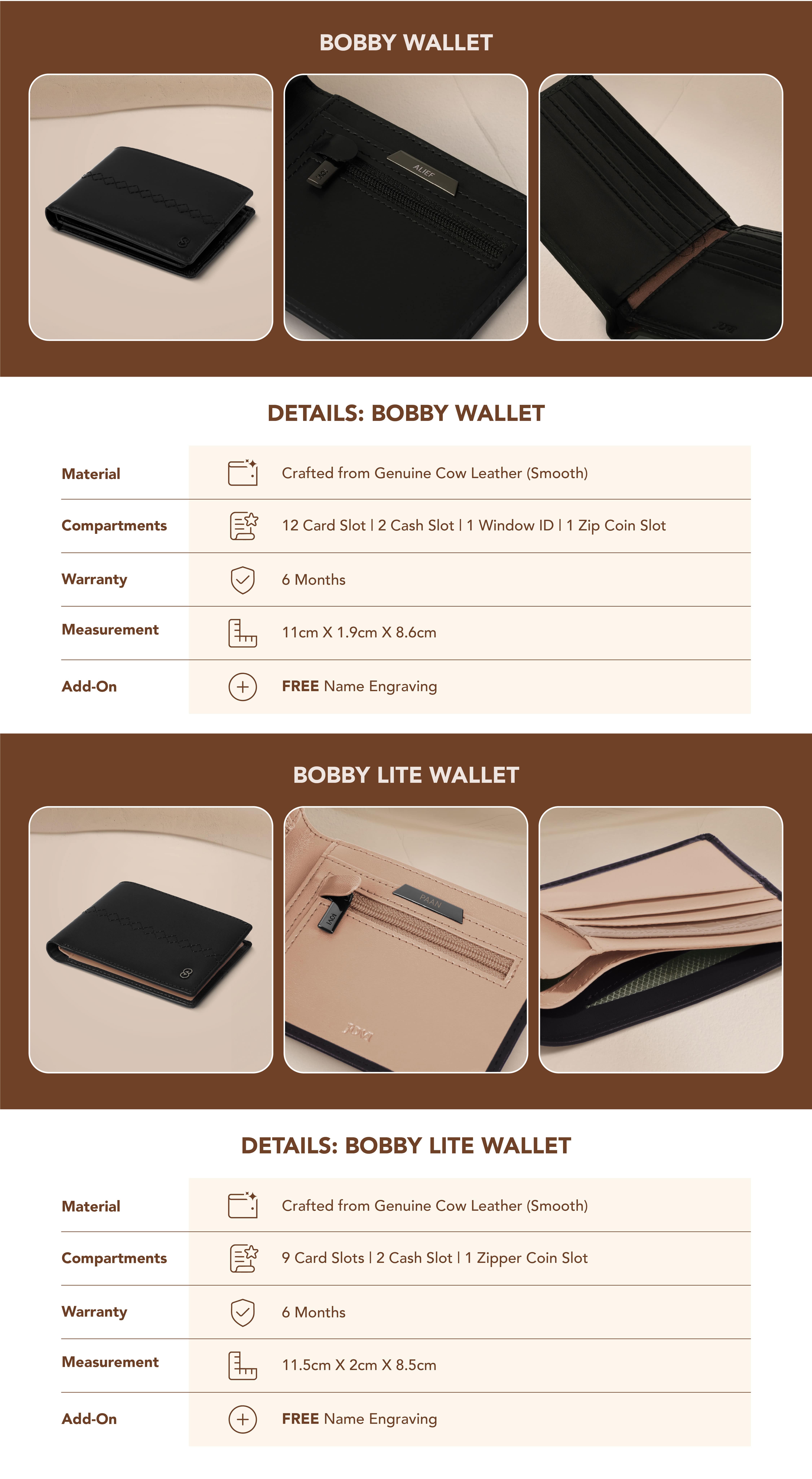 [2.2 SALE] JOVI BOBBY Wallet - Dompet Lelaki Genuine Leather | 6 Months ...