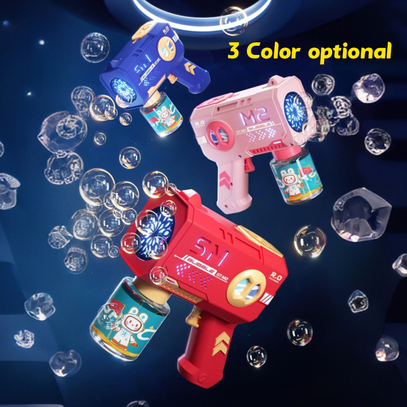 Automated Bubble Gun Luminous Electric Bubble Machine Multi-hole Bubble ...