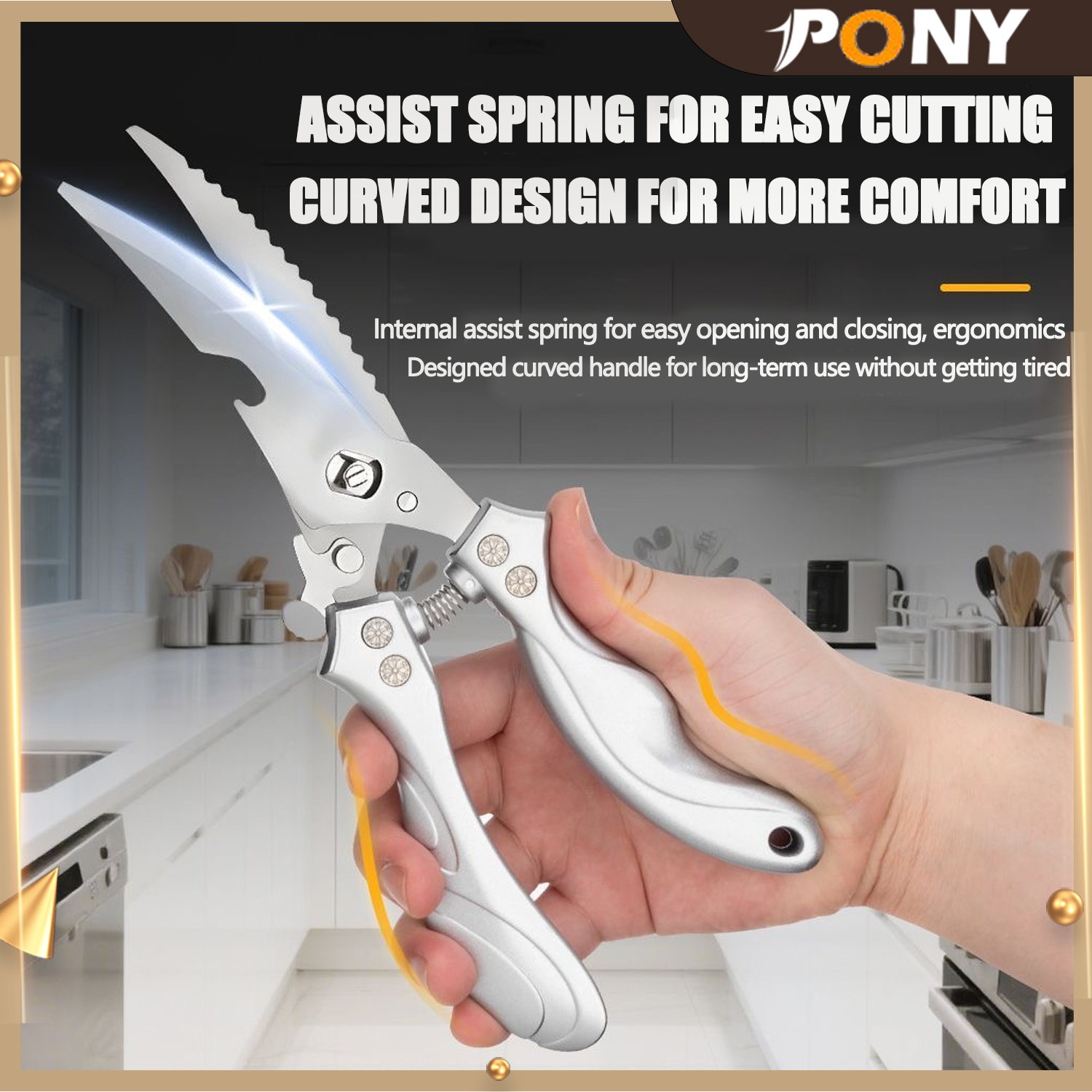 Curve Blade Bone Scissor Chicken Bone Scissor Stainless Steel Poultry ...