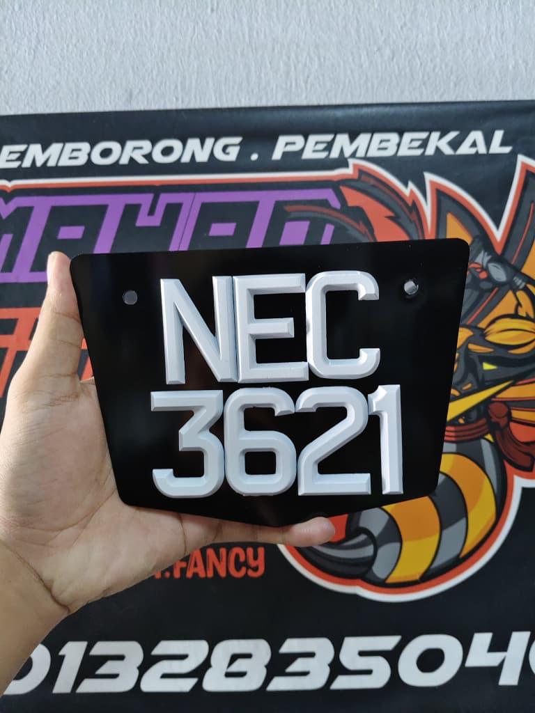 MAHADSTORE CUSTOM PLATE KIT KAT TIMAH/ALLOY/BESI | Shopee Malaysia