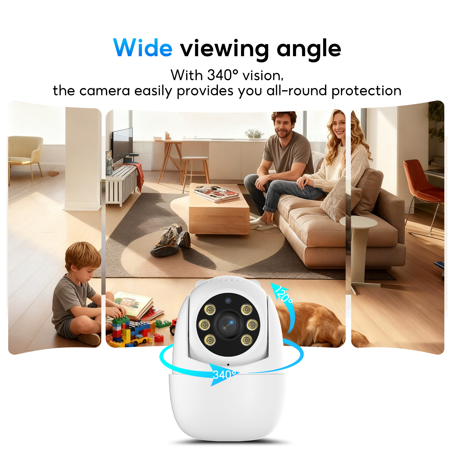 MeeGoo Smart Wifi Camera 4MP Full HD IP65 Waterproof Auto Tracking CCTV ...
