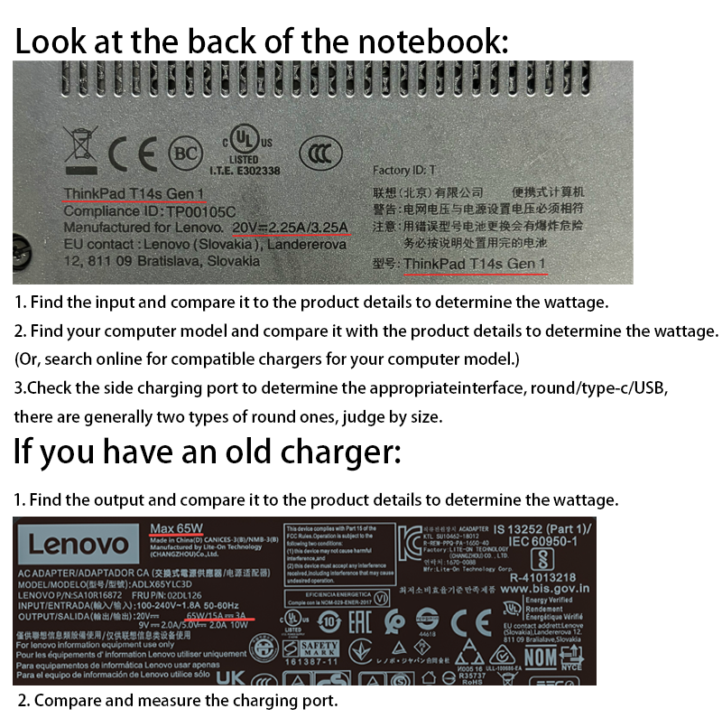 Original LENOVO 300W USB PIN Laptop Charger for Lenovo ThinkPad Legion ...