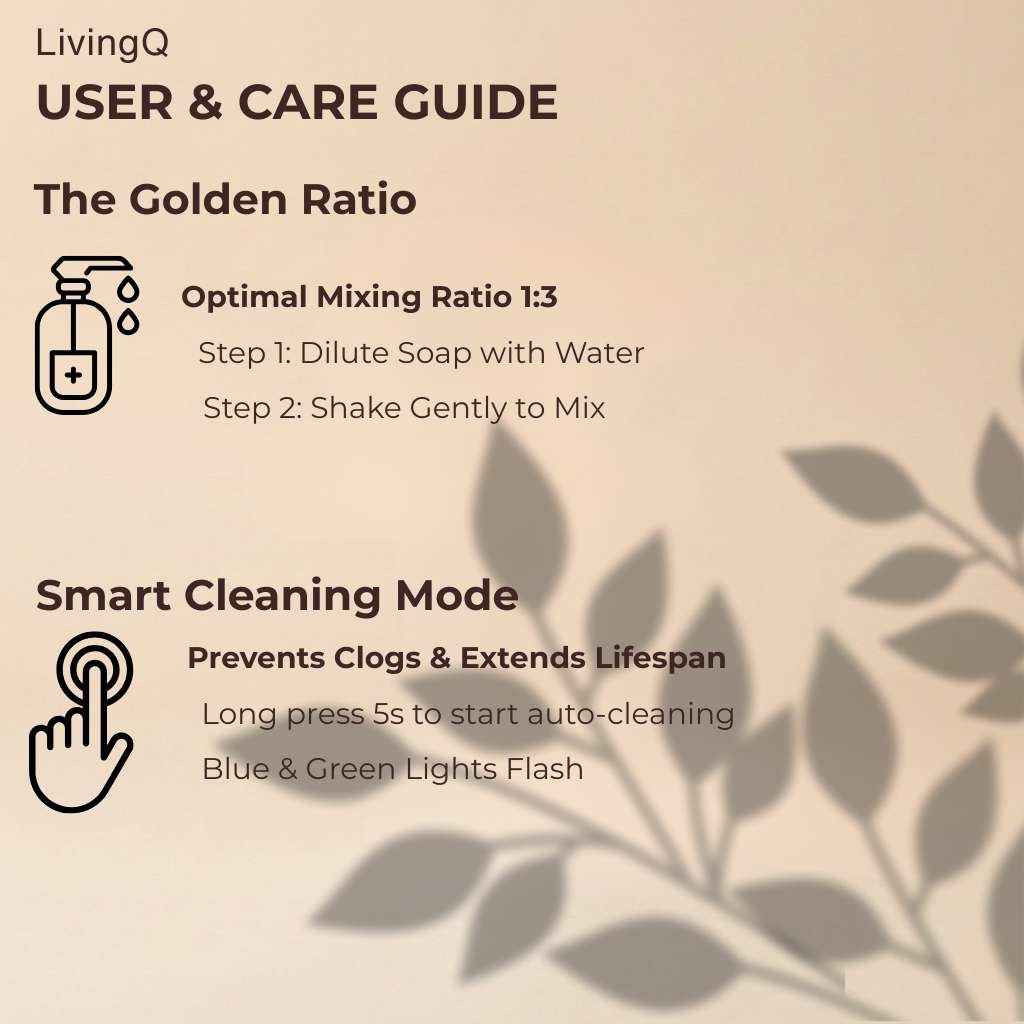 LivingQ Automatic Foam Soap Dispenser Wall Mounted Rechargeable Sensor ...