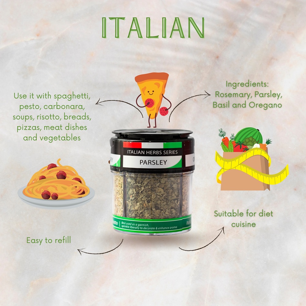 HEXA Italian 4 In 1 Dried Herbs Series 24gm Oregano Parsley Rosemary ...
