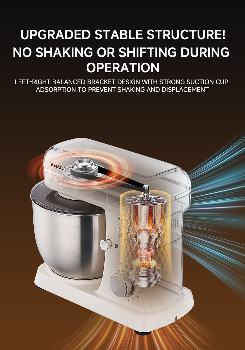 SUNATUR 顺然 5.5L Household Mixer 1500W 8-Speed Smart Automatic Stand ...