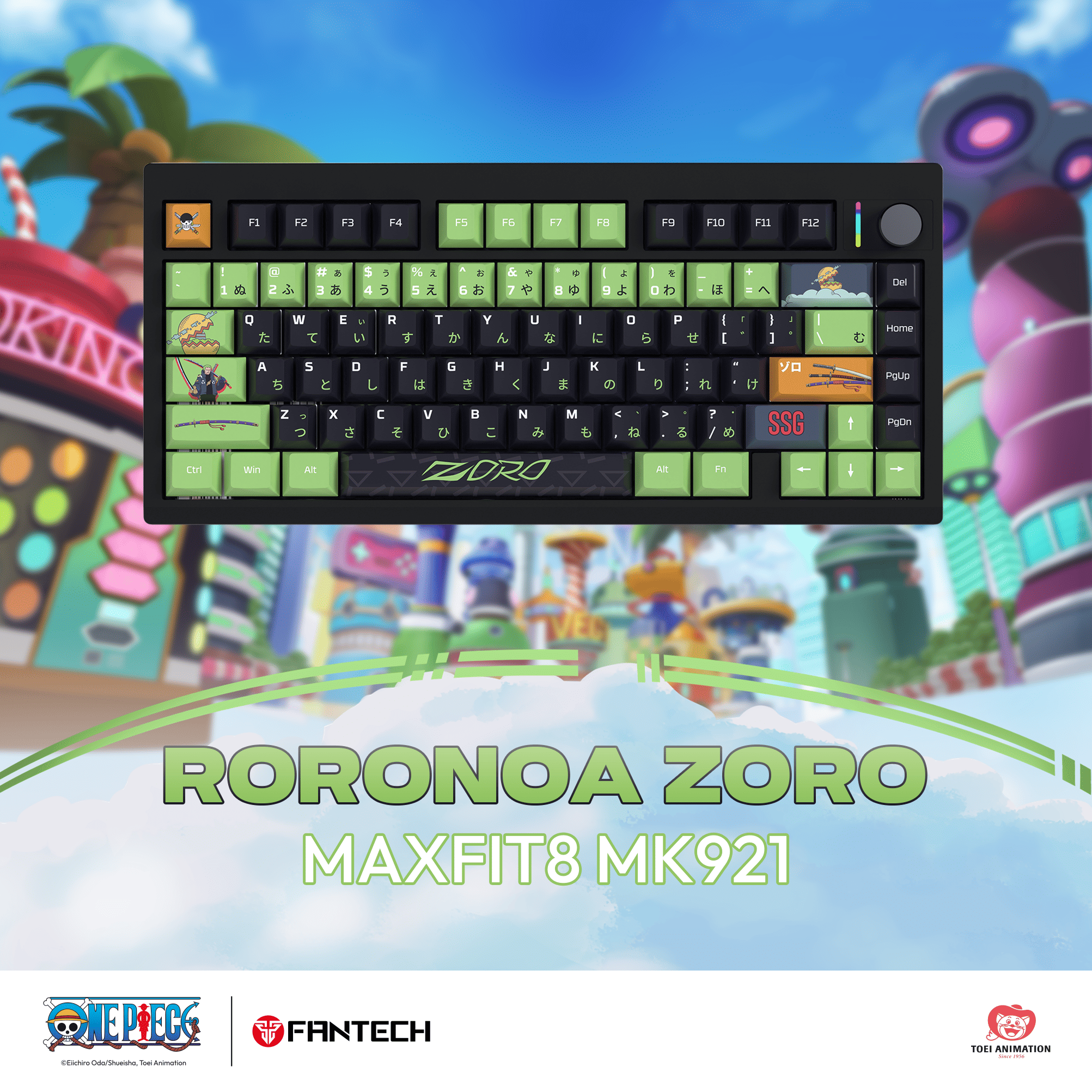 Fantech x One Piece Zoro Maxfit8 MK921 Mechanical Keyboard | Hot ...