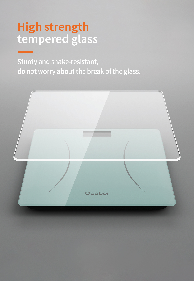 Gaabor Electronic Weight Scale Large LED HD Display Tempered Glass ...