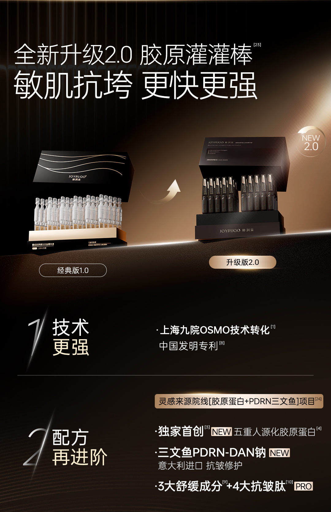 【𝟐.𝟎 𝐕𝐞𝐫𝐬𝐢𝐨𝐧 Small Pack】娇润泉JOYRUQO Recombinant Collagen Single Use ...
