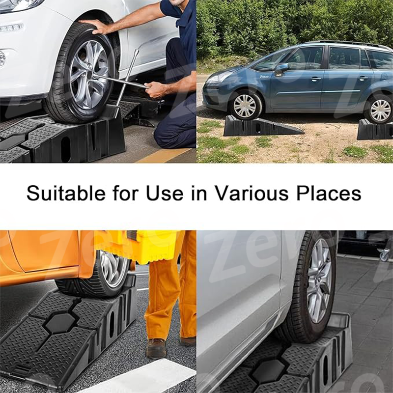 Car Ramps 5 Ton car ramps Heavy Duty Plastic Rubber Height Ramp Truck ...