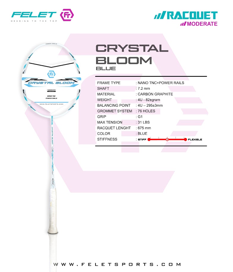FELET Badminton Racket BLOOM Series ( 100% Original ) | Shopee Malaysia
