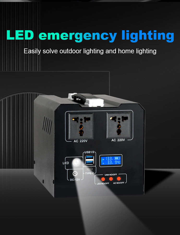 500W Portable Power Station 220V Outdoor Camping Power Pack Solar ...