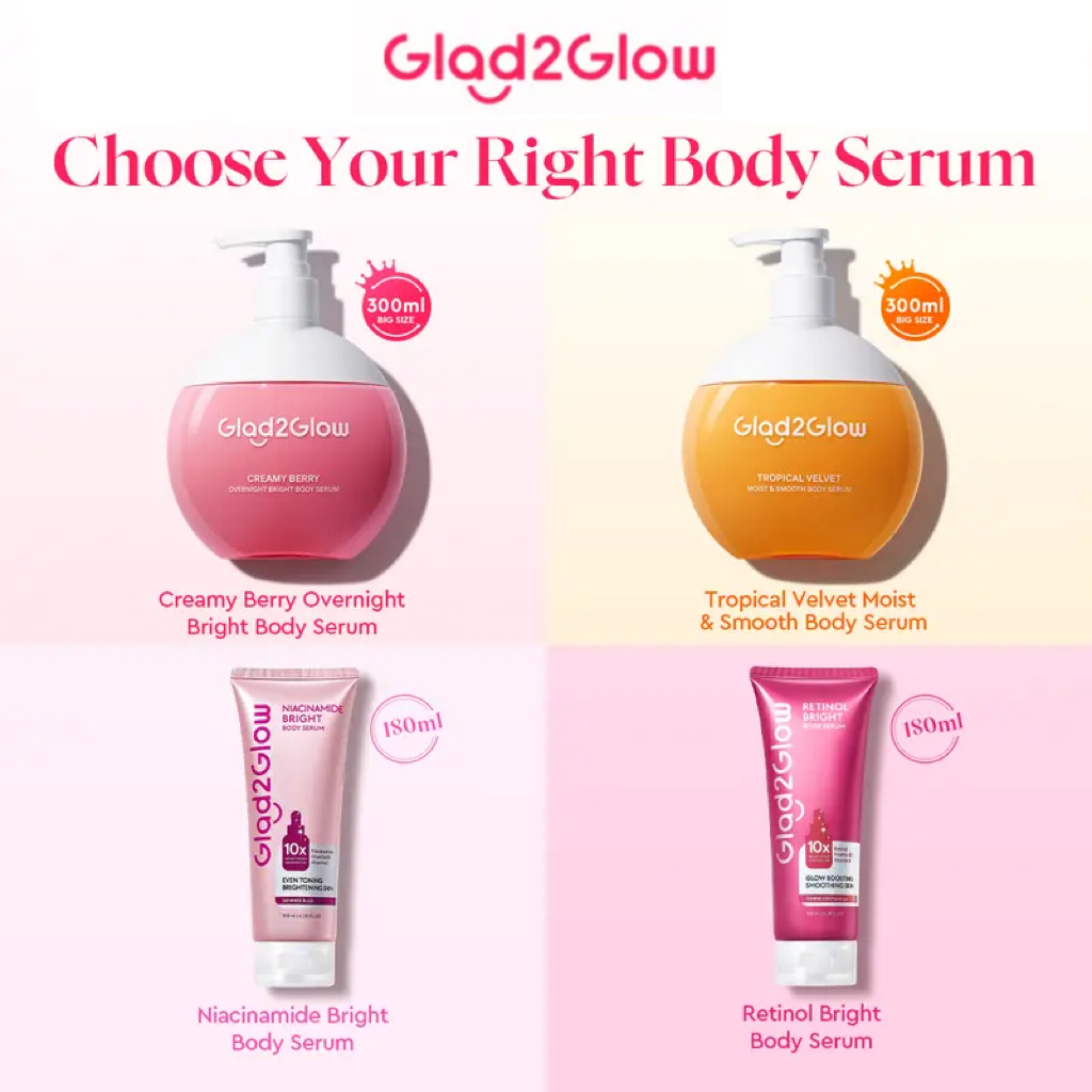 Glad2Glow Body Serum Collection-Retinol Bright/ Niacinamide Bright ...