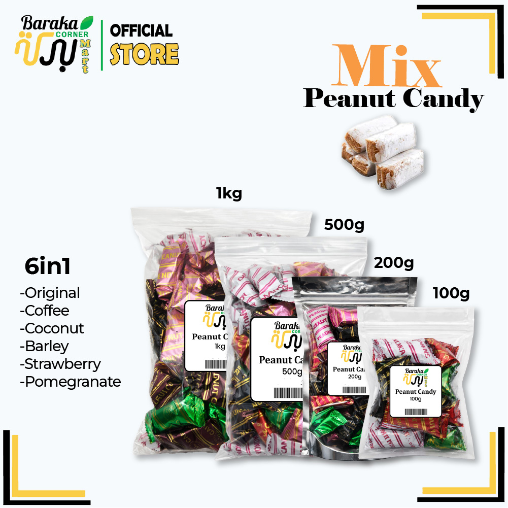Gula-gula Kacang Tumbuk Sedap Peanut Candy Barley | Biskut Barli Kuih ...