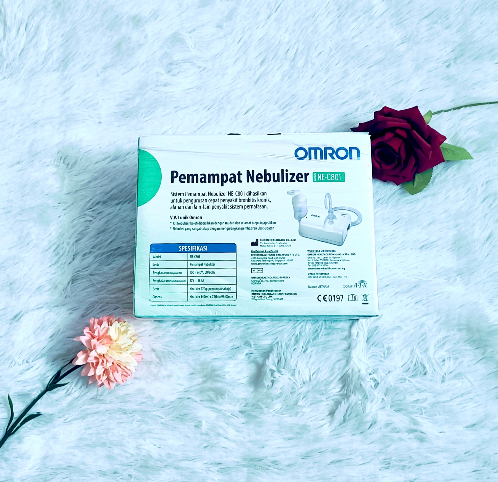 Omron Compressor Nebulizer Nebuliser NE-C801 Pemampat Alat Pernafasan ...