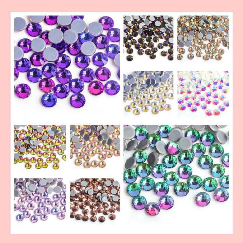 Copy Hotfix Rhinestones Color /Batu Tampal Baju/Tudung/Iron On | Shopee ...