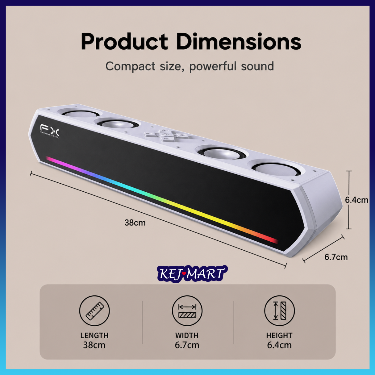 K2039 USB Speaker Laptop Desktop Stereo Mini Speaker With RGB Light AUX ...