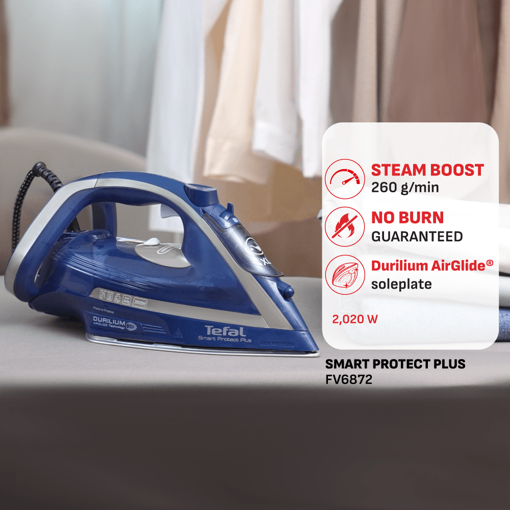 Tefal Steam Iron Smart Protect Plus (FV6872) | Shopee Malaysia