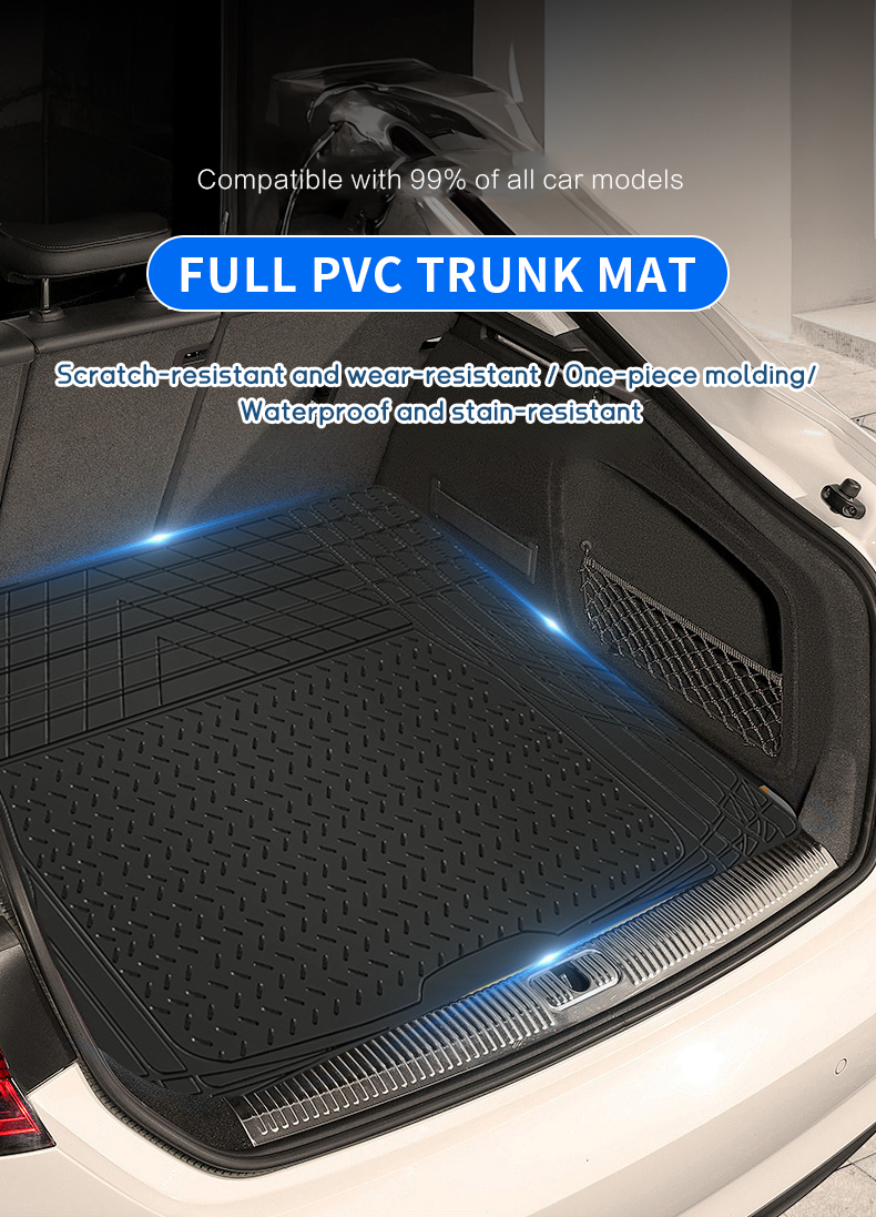 Car Trunk Mat Universal PVC Car Trunk Tray Anti Slip Luggage Tray Cargo ...